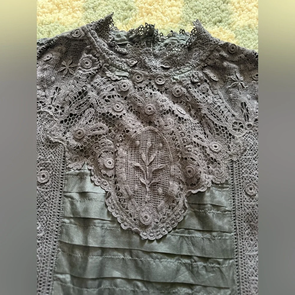 LoveShackFancy | Dresses | Loveshackfancy Harmon Black 0 Silk Ruffle ...